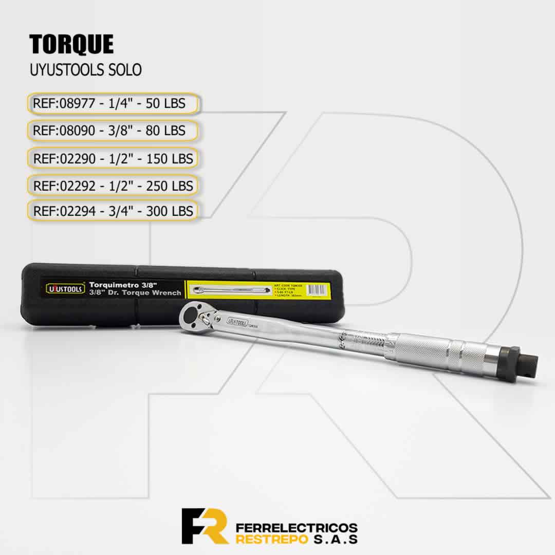 TORQUE 250 LBS CTE 1/2 SOLO UYUSTOOLS TQM250 – Ferrelectricos